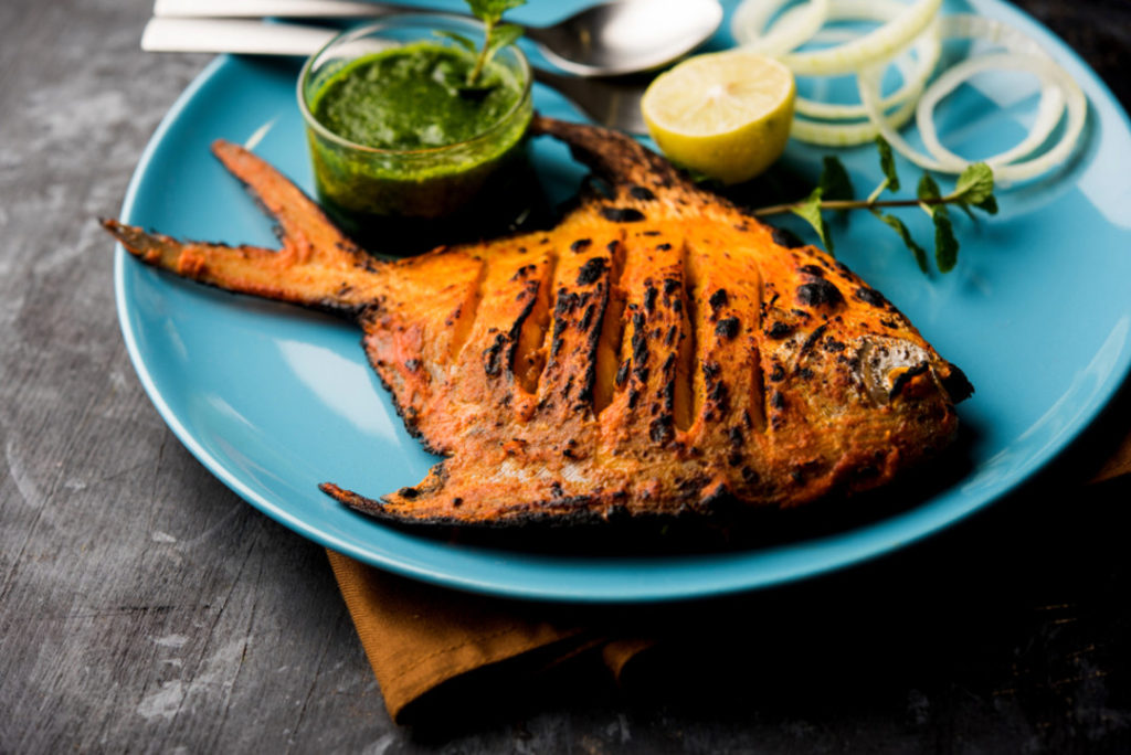 Tandoori chaap (1 stick) With Green Mint Chatney – Get n go pizza and wings